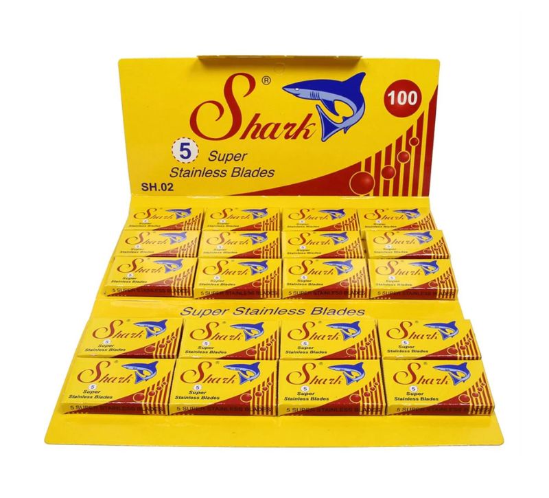 Full Sleeve (100) of Shark DE Blades | Shoreline Shaving UK