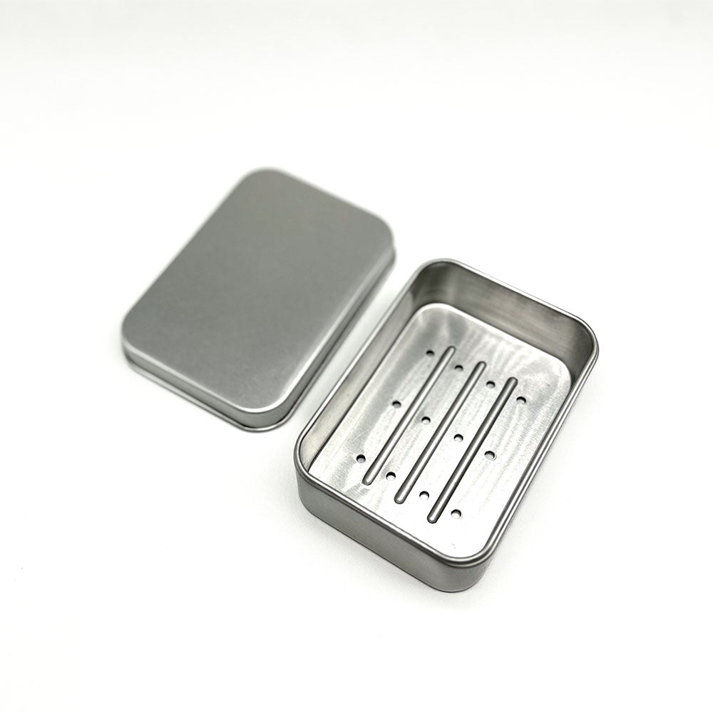 Travel Soap Tin with Drip Tray | Metal Soap Container