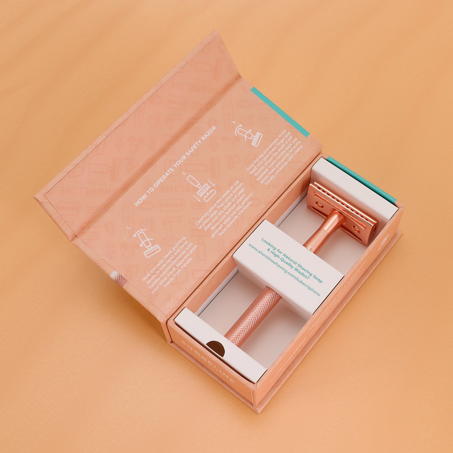 Rose Gold Safety Razor for Men & Women - Shoreline Shaving